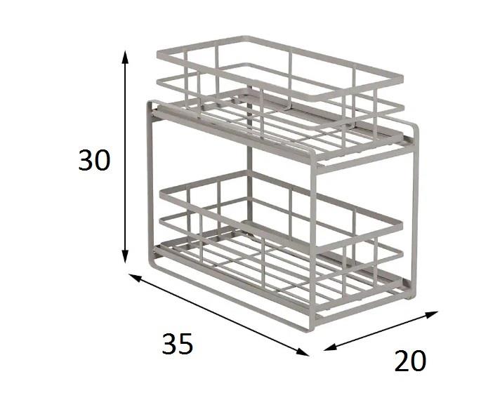 מעמד איחסון צר ונח כולל 2 מגירות נשלפות דגם KCH-09421 מבית honey can do ...